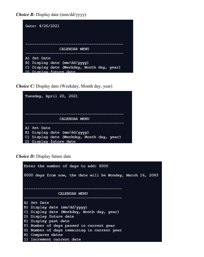 Solved C++ In this project, you should design a Date class | Chegg.com