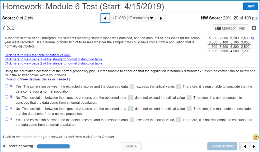 Solved Homework Module 6 Test Start 4 15 2019 Score 0