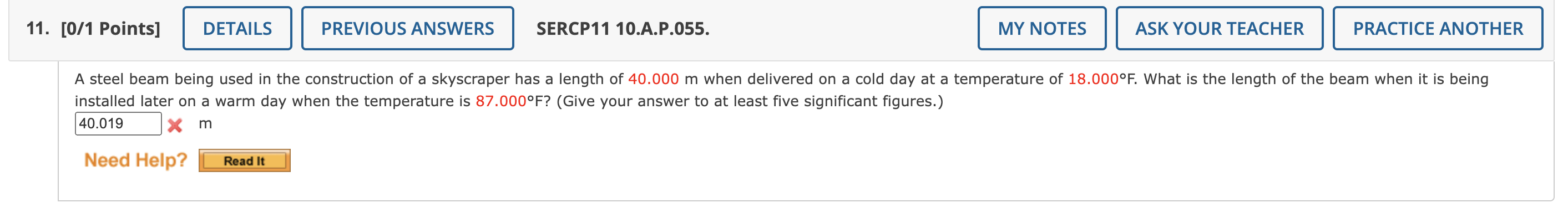 Solved installed later on a warm day when the temperature is | Chegg.com