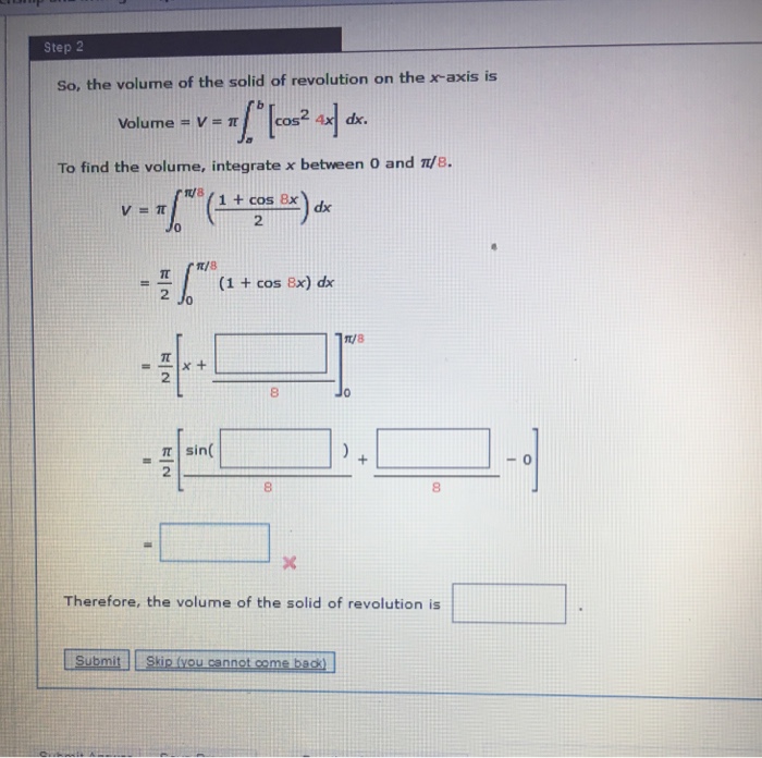 Solved Find the volume of the solid generated by revolving | Chegg.com