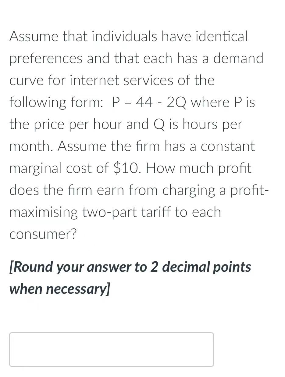 Solved A single price monopolist faces a demand curve given | Chegg.com