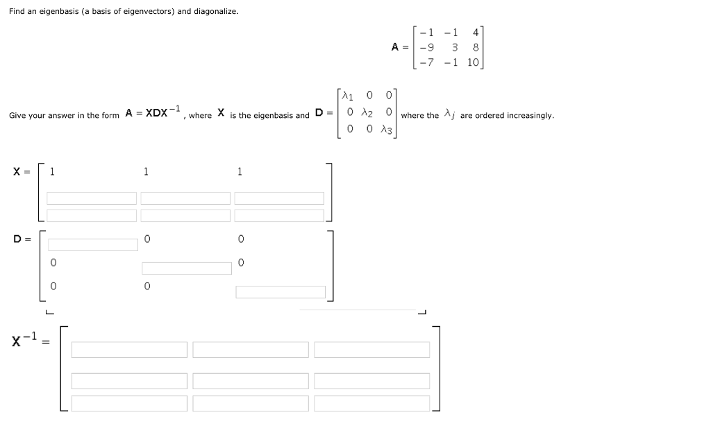 Solved Find an eigenbasis (a basis of eigenvectors) and | Chegg.com