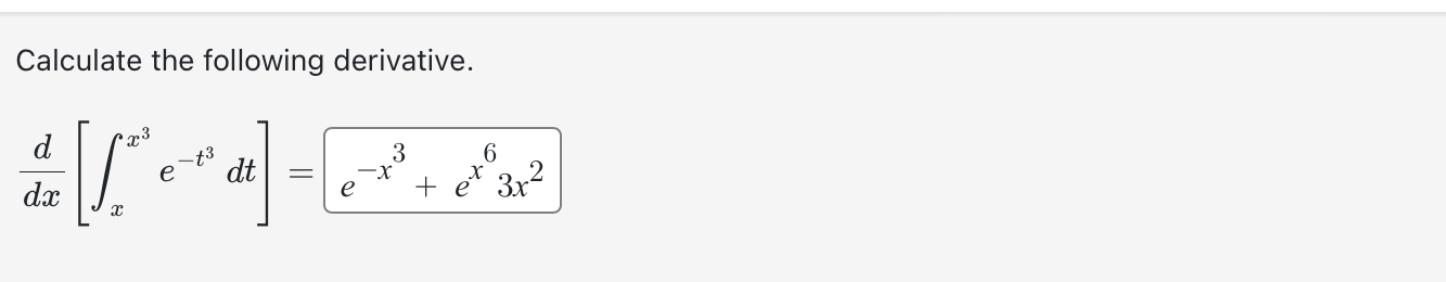 Solved Calculate the following derivative. | Chegg.com