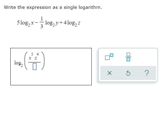 Solved Write the expression as a single logarithm. | Chegg.com