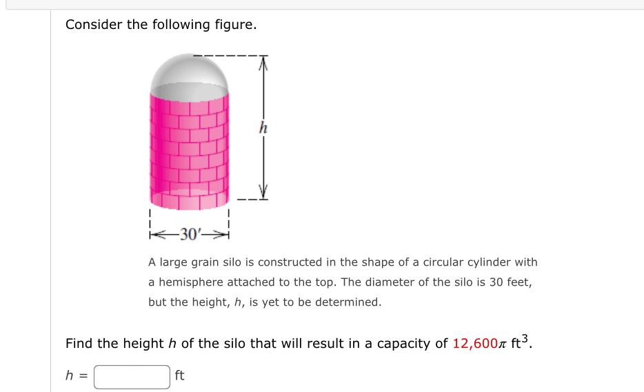 Solved Consider the following figure. A large grain silo is | Chegg.com