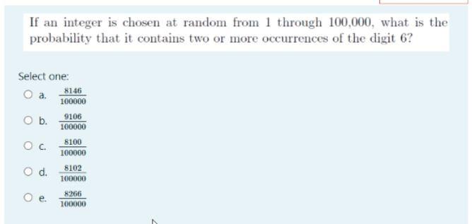 Solved If an integer is chosen at random from 1 through | Chegg.com