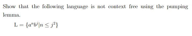 Solved Show that the following language is not context free | Chegg.com
