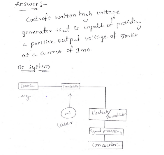 Solved Design a Cockroft Walton high voltage generator that | Chegg.com