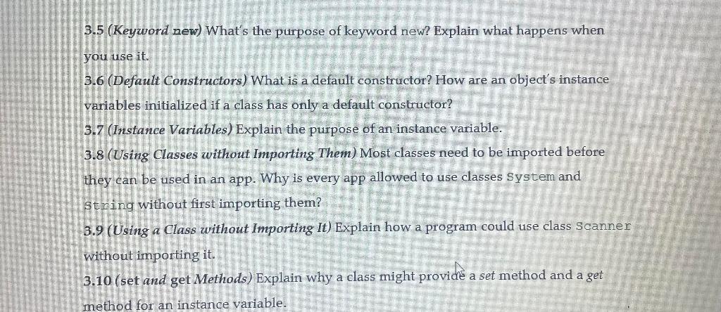 Solved 3.5 (Keyword new) What's the purpose of keyword new? | Chegg.com