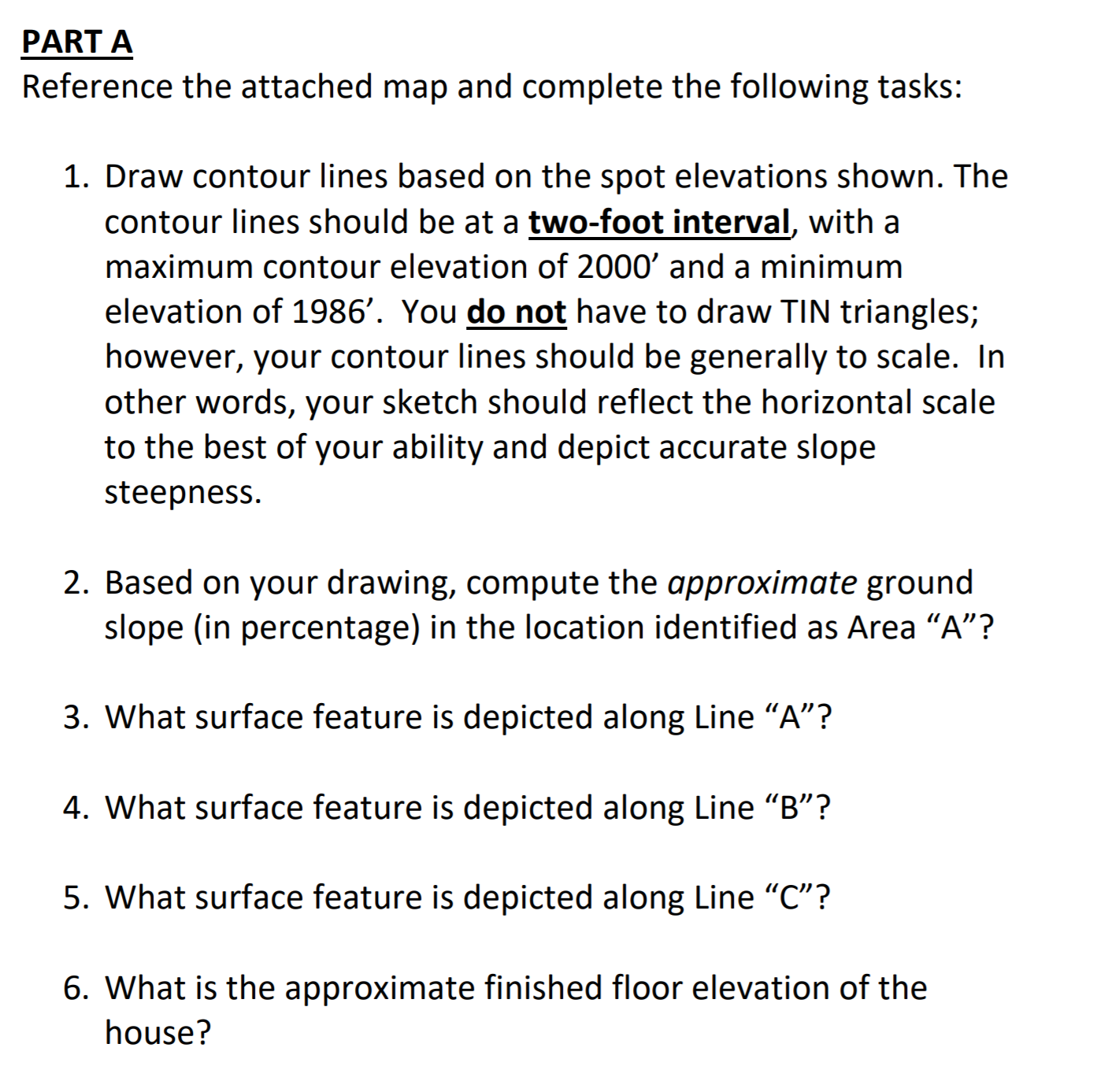 Solved PART A Reference the attached map and complete the | Chegg.com