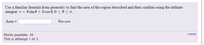 Solved Use a familiar formula from geometry to find the area | Chegg.com