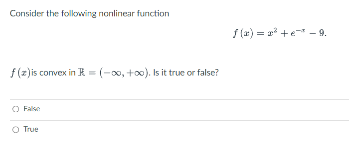 Solved Consider the following nonlinear function | Chegg.com