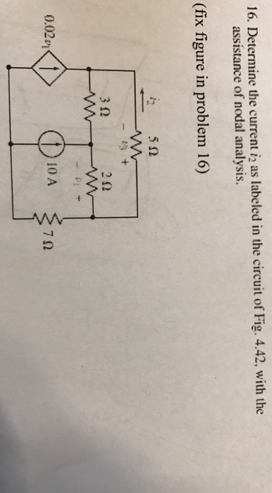 Solved Determine the current i_2 as labeled in the circuit | Chegg.com