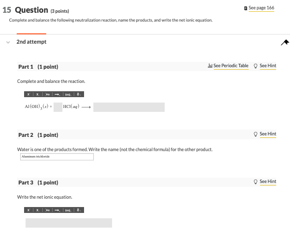 Solved L5 Question (3 points) Complete and balance the | Chegg.com