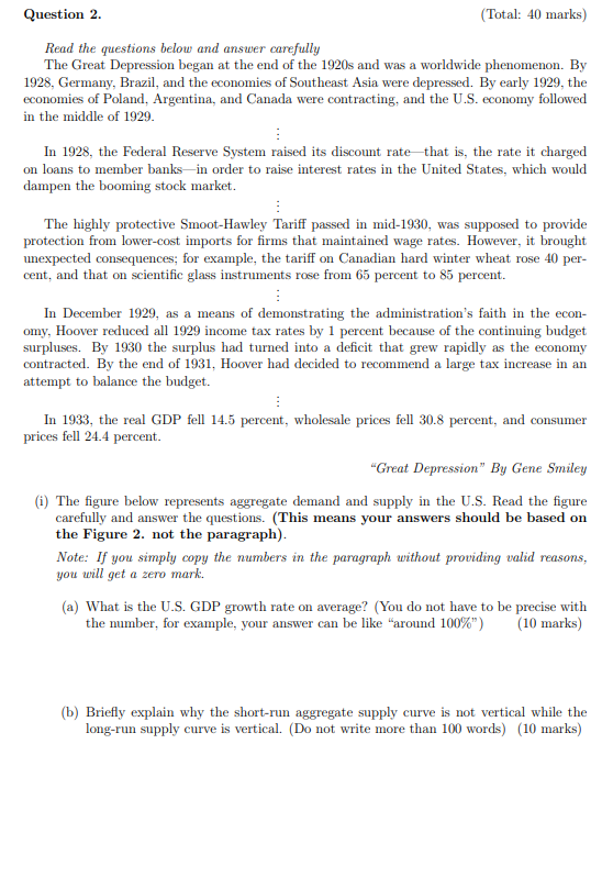 Solved Question 2. (Total: 40 marks) Read the questions | Chegg.com