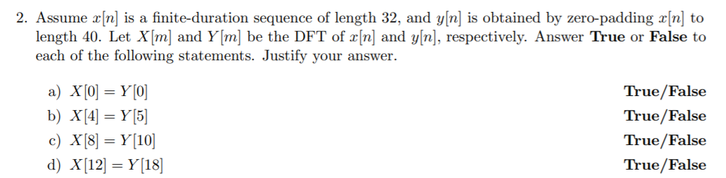 Solved 2. Assume x[n] is a finite-duration sequence of | Chegg.com