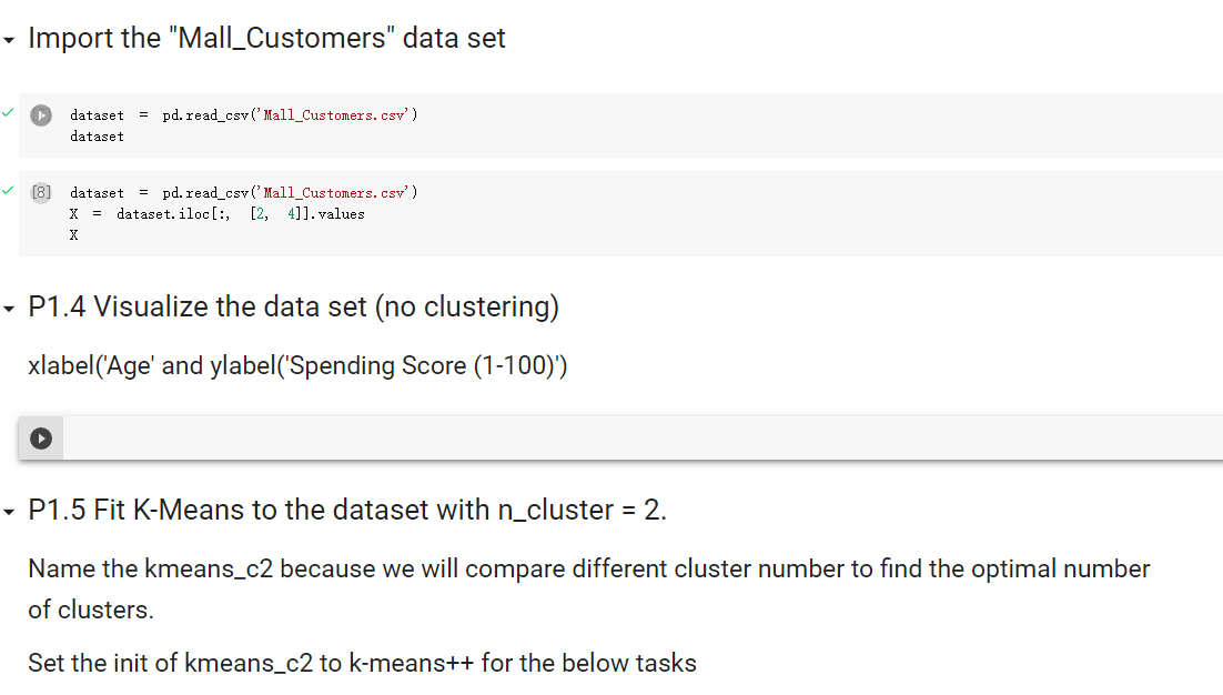 Solved Import the "Mall_Customers" data set dataset = pd. | Chegg.com
