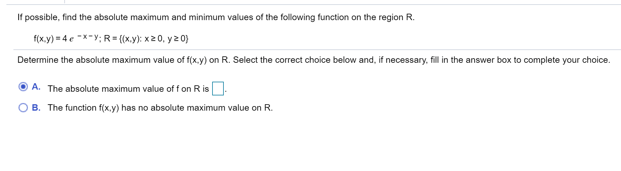 Solved If Possible Find The Absolute Maximum And Minimum