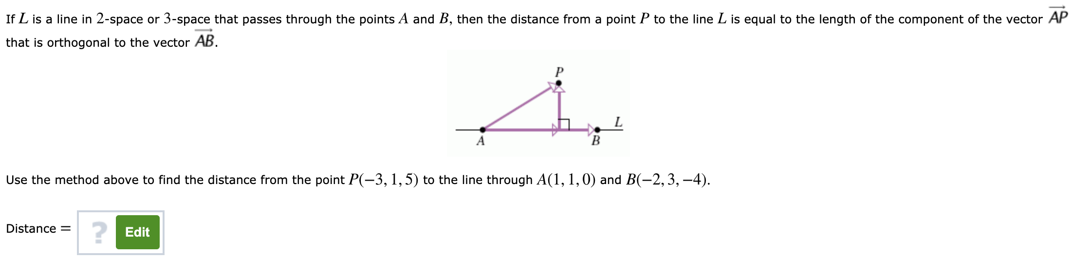 Solved If L is a line in 2-space or 3-space that passes | Chegg.com