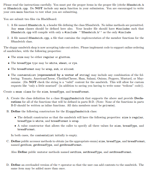 Please read the instructions carefully. You must put | Chegg.com