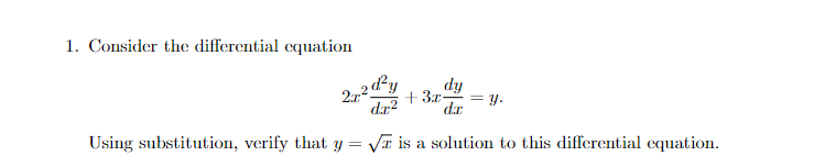 Solved 1. Consider the differential equation 27:20 dy +32 | Chegg.com