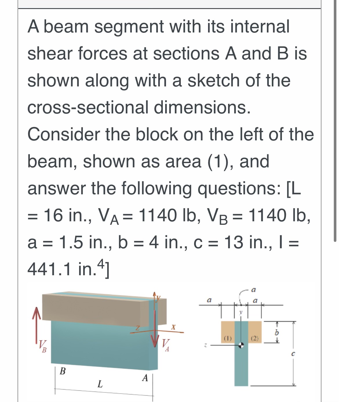 Solved Determine the value of shear flow (q). Answer: | Chegg.com