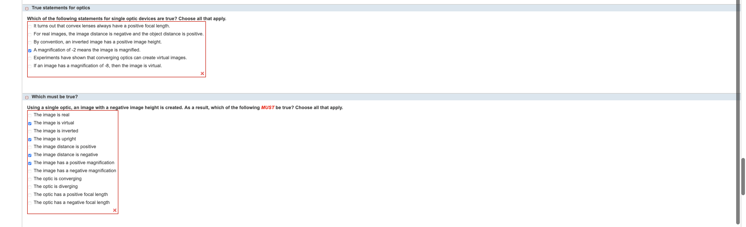 Solved Which of the following statements for single optic | Chegg.com