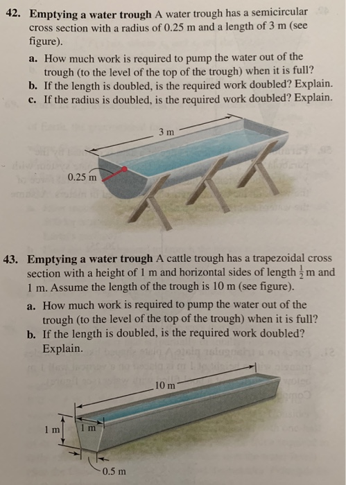 Emptying a water trough A water trough has a | Chegg.com