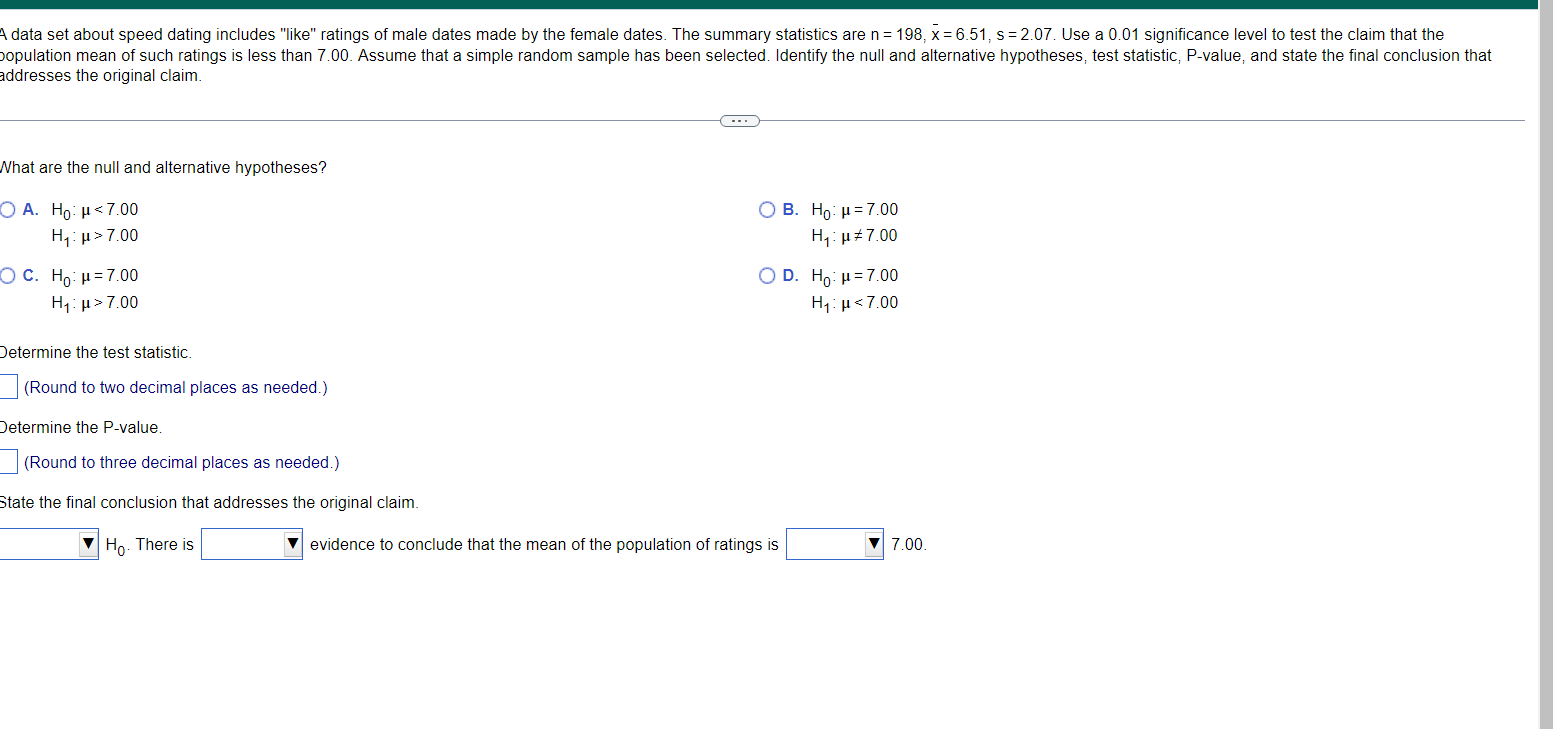 Solved addresses the original claim. What are the null and | Chegg.com