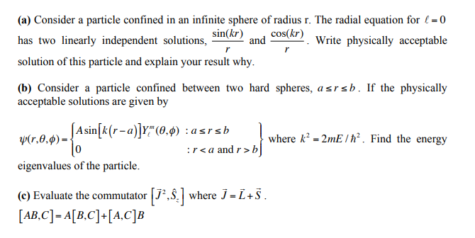 (a) Consider a particle confined in an infinite | Chegg.com