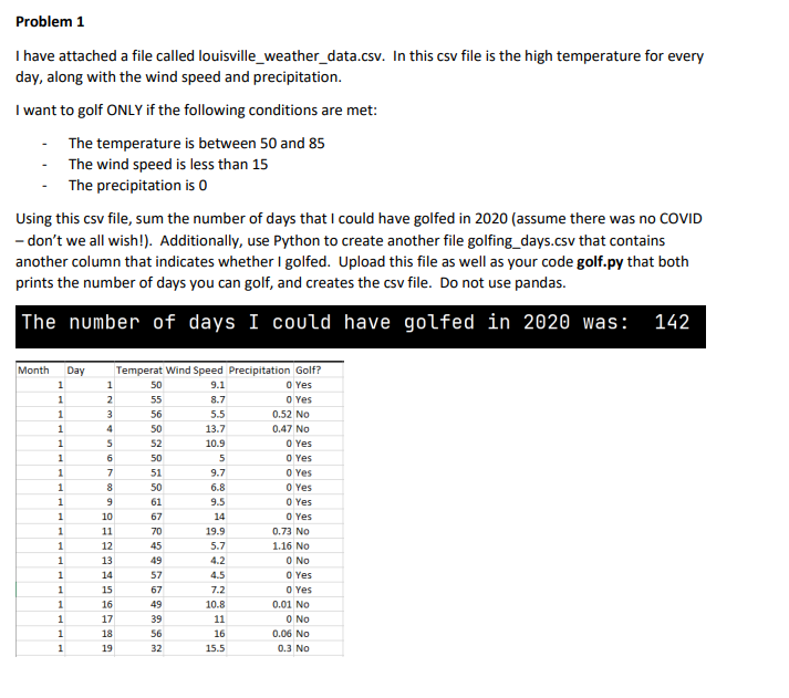 Solved Problem 1 I have attached a file called | Chegg.com