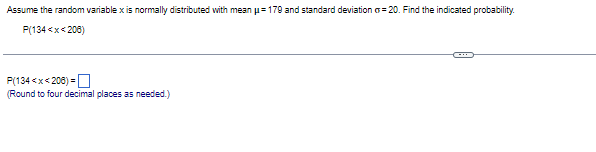 Solved Assume the random variable x is normally distributed | Chegg.com