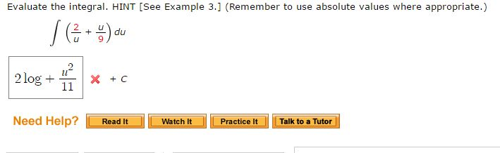 Solved Evaluate the integral. HINT [See Example 3.] | Chegg.com