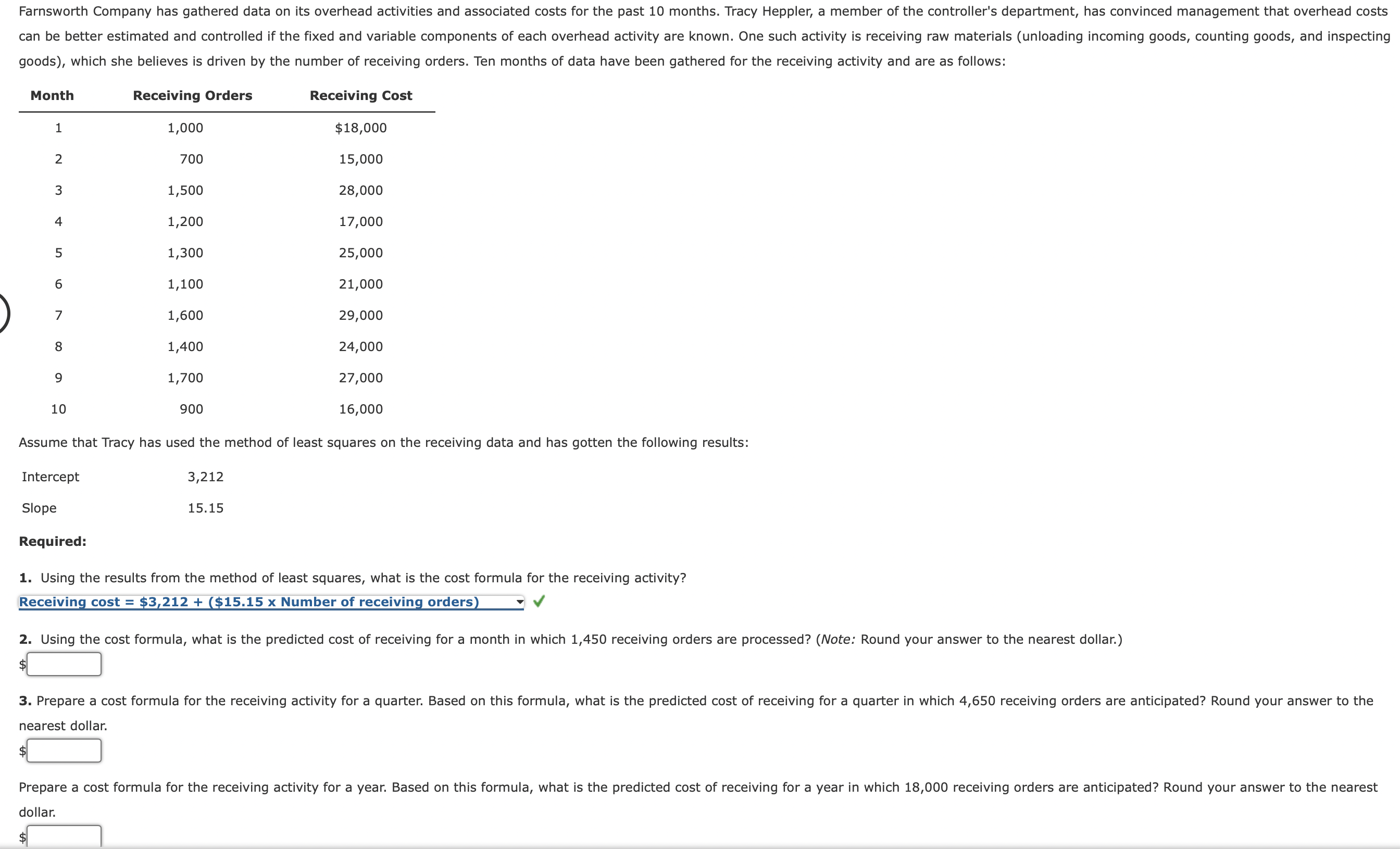 Solved goods), which she believes is driven by the number of | Chegg.com