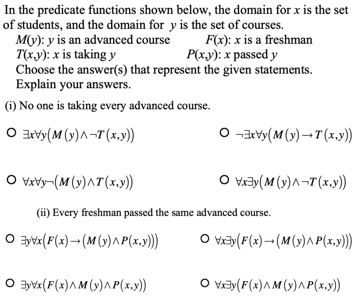 Solved Please explain your answers and I will like it! Would | Chegg.com
