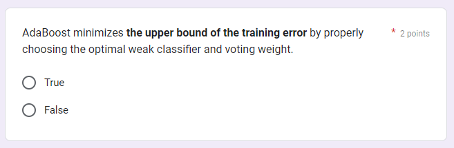 Solved AdaBoost minimizes the upper bound of the training | Chegg.com