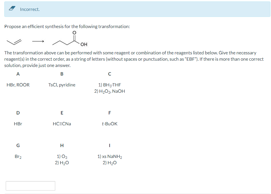 Solved Incorrect. Propose an efficient synthesis for the | Chegg.com