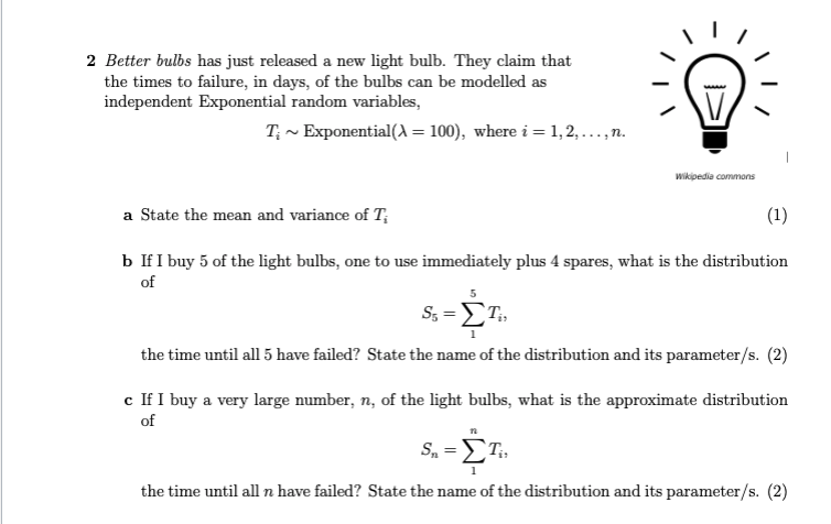 Solved 2 Better bulbs has just released a new light bulb. | Chegg.com
