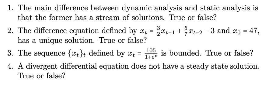 Solved 1. The main difference between dynamic analysis and | Chegg.com