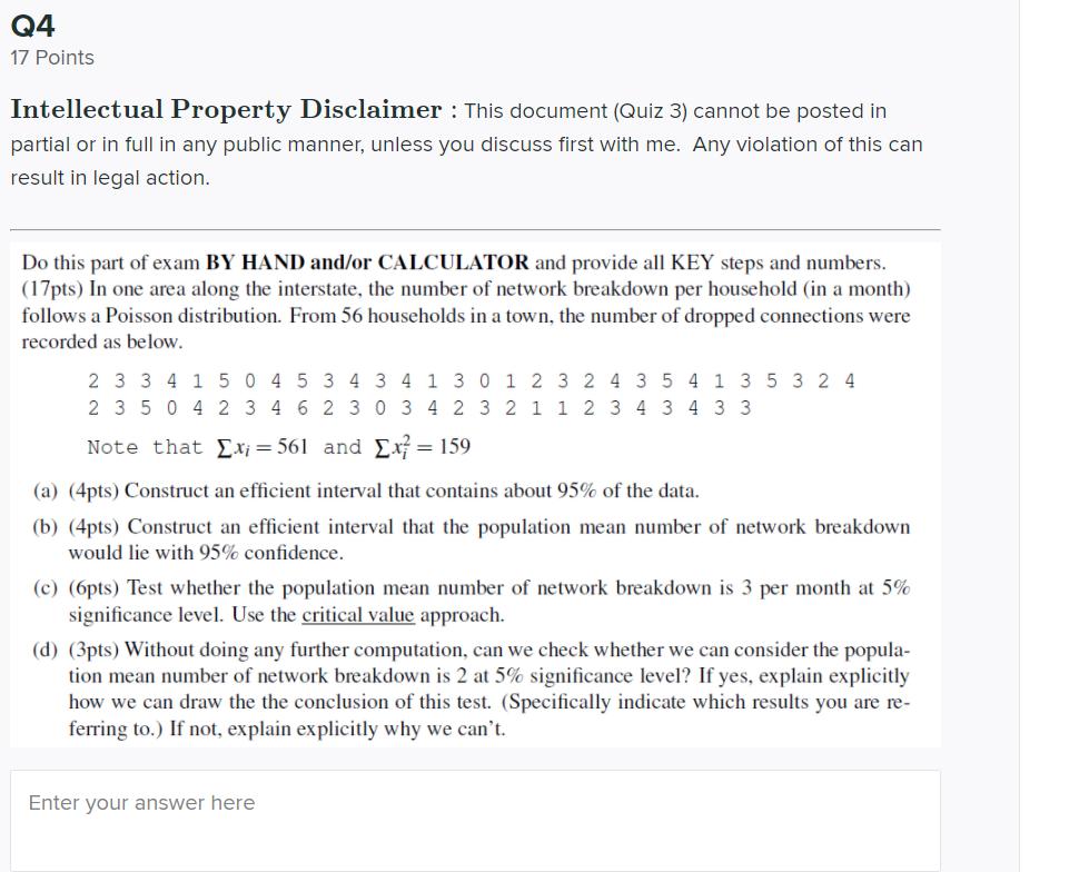 Q4 17 Points Intellectual Property Disclaimer : This | Chegg.com