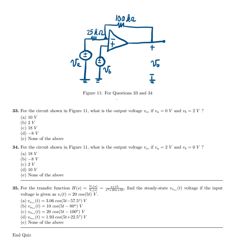Solved Figure 11: For Questions 33 and 34 33. For the | Chegg.com