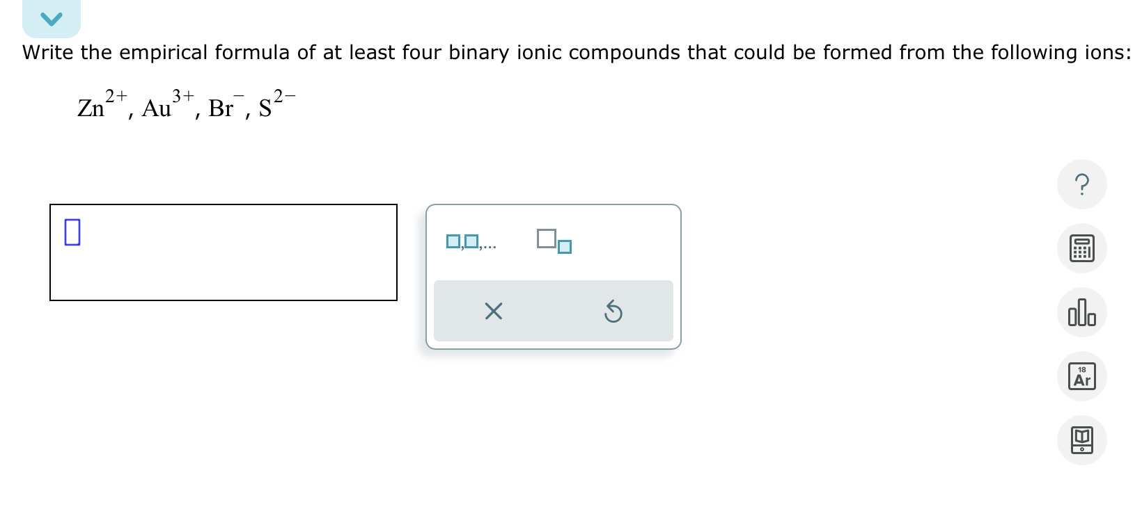 Solved Write the empirical formula of at least four binary | Chegg.com
