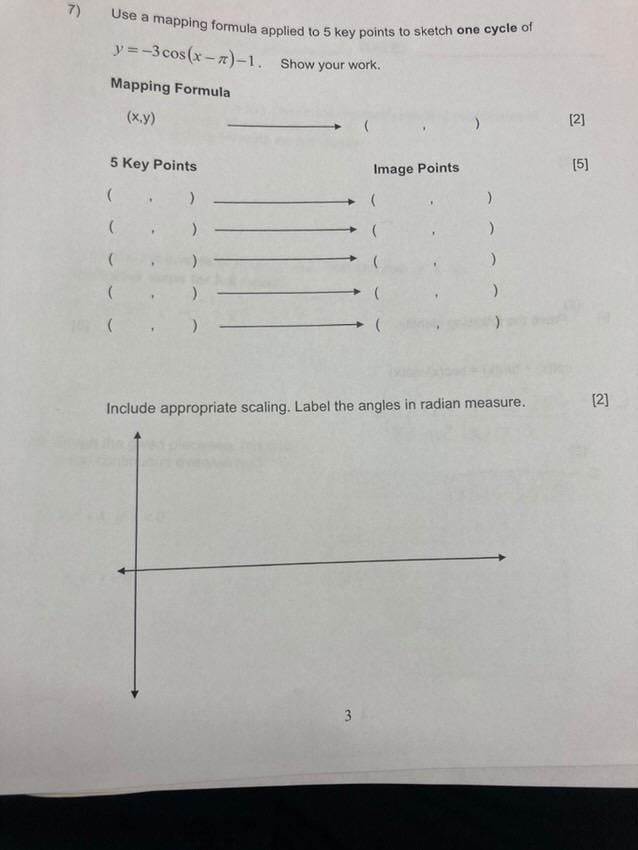 Solved 7) Use a mapping formula applied to 5 key points to | Chegg.com