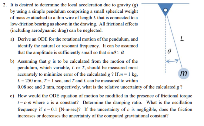 Solved 2. It is desired to determine the local acceleration | Chegg.com