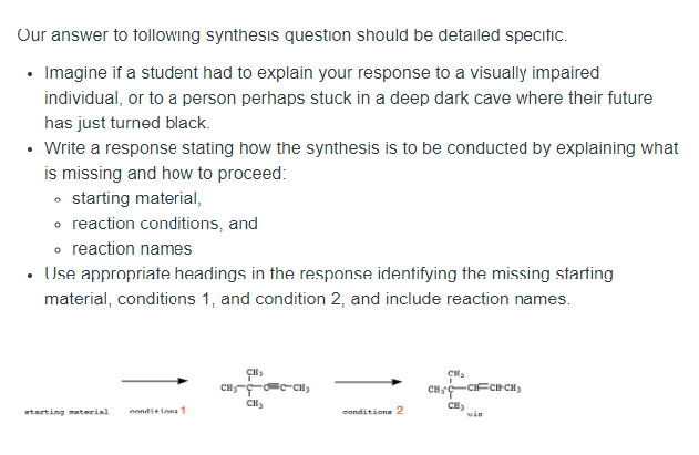 Solved Our answer to following synthesis question should be | Chegg.com