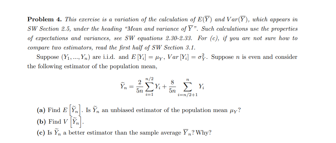 Solved Problem 4. This exercise is a variation of the | Chegg.com