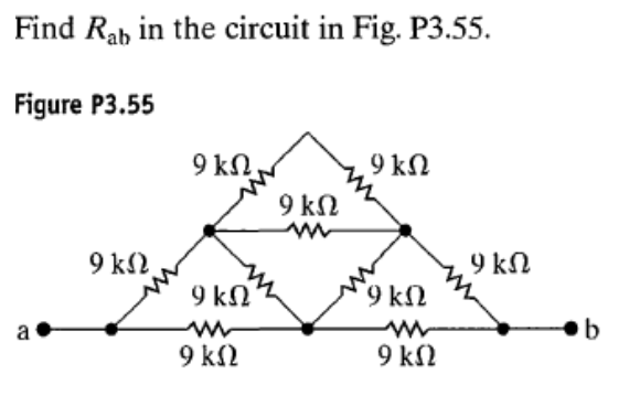 Solved Find Rab in the circuit in Fig. P3.55. Figure P3.55 9 | Chegg.com