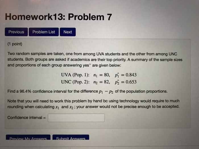 Solved Homework13 Problem 7 Previous Problem List Next 1