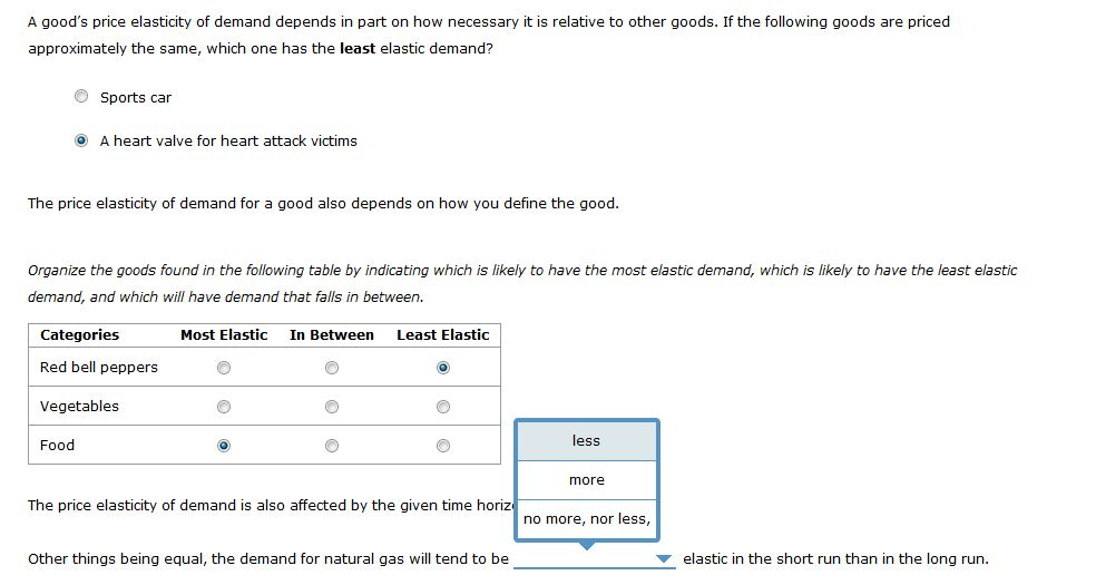 Solved 1. Determinants of the price elasticity of demand | Chegg.com