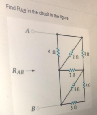 Solved Find RAB in the circuit in the figure А 403 330 20 | Chegg.com